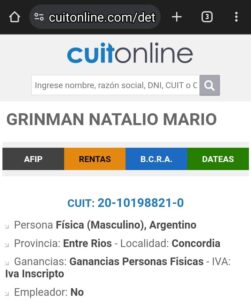 El concordiense Grinman no tiene ningún empleado, pero es presidente de ...